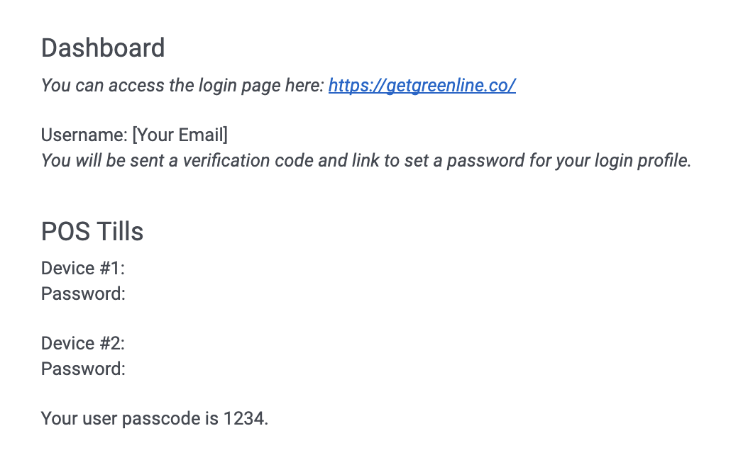 Dashboard | Logging In, Activating Live Credentials and Forgotten Passwords